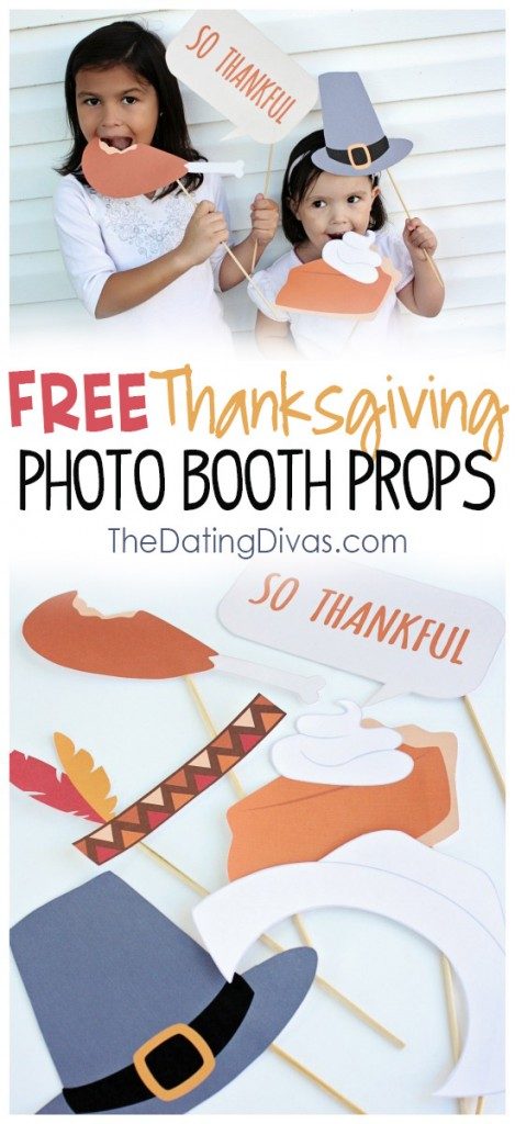 Free Thanksgiving Photo Booth Prop Printables - 24/7 Moms