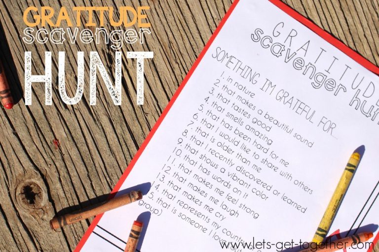 Free Gratitude Photo Scavenger Hunt Printable - 24/7 Moms