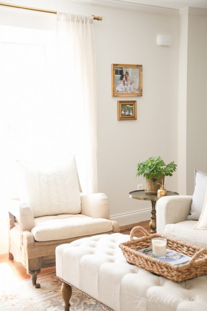 Cotton White Color Living Room