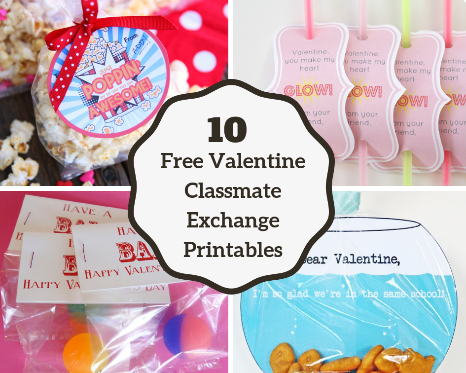 10 Free Valentine Classmate Exchange Printables - 24/7 Moms