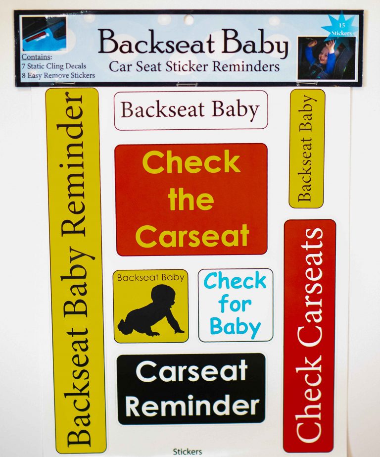 Backseat Baby Car Seat Sticker Reminders - 24/7 Moms