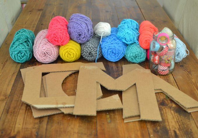 Day 20 - Yarn Wrapped Cardboard Letters {100 Days of Summer Fun} - 24/7 ...