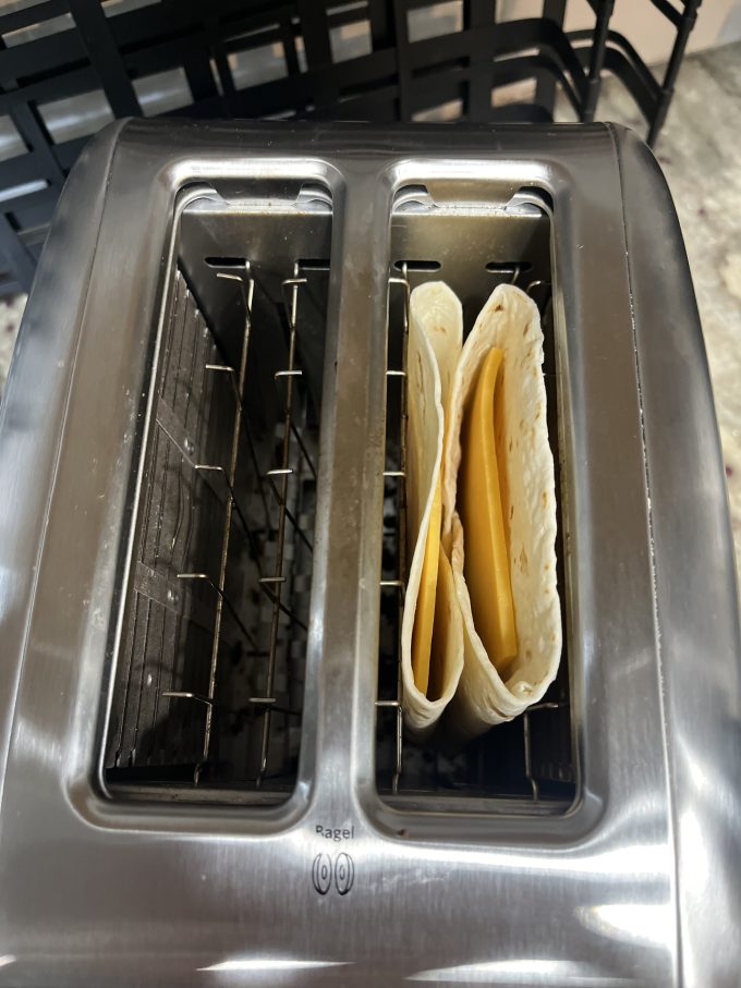 Quick Cheesy Toaster Quesadilla - 24/7 Moms